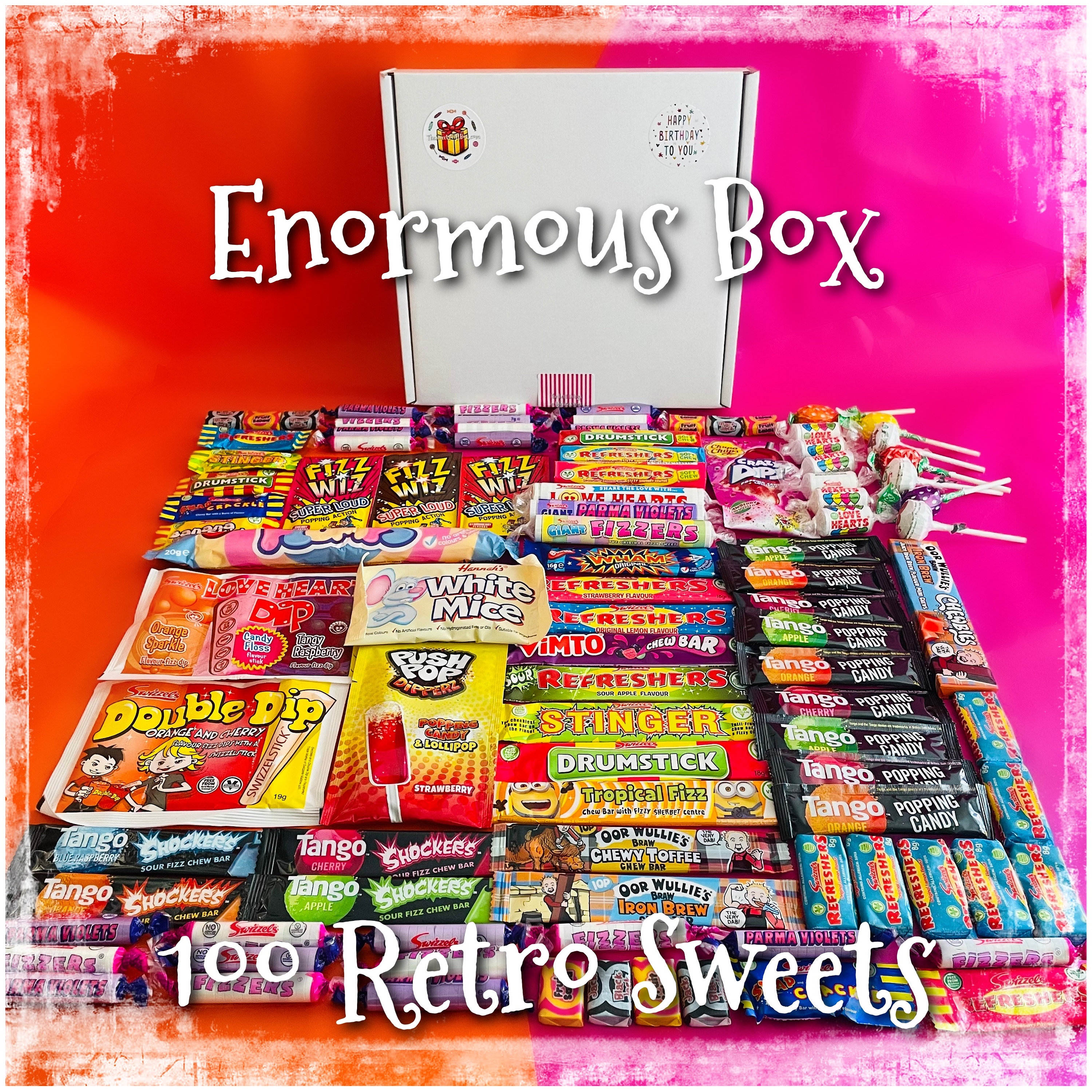 Birthday Retro Sweets Gift Box up to 1.7KG and 125 Sweets ...