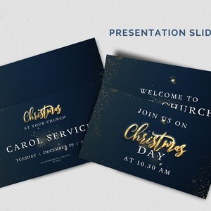 Christmas Church Graphics Bundle - Flyer, Poster, Social Media & Slides ...