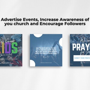 Instagram Post Templates for Christian Church Social Media Templates ...