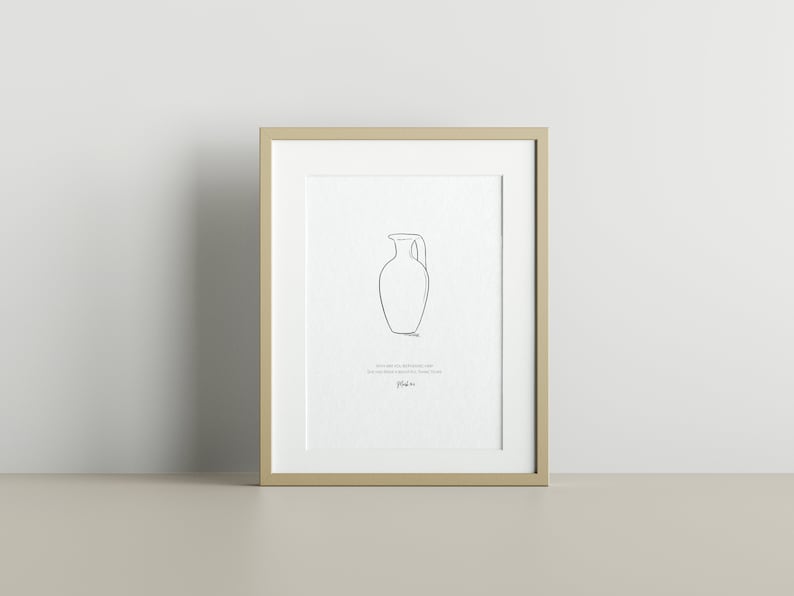 Printable Christian Line Art, Alabaster Jar, Bible Verse, Black and ...
