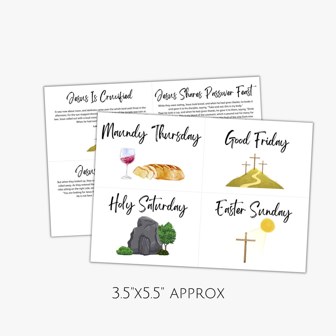 Easter Countdown Printable Easter Story Cards Easter Advent Jesus ...