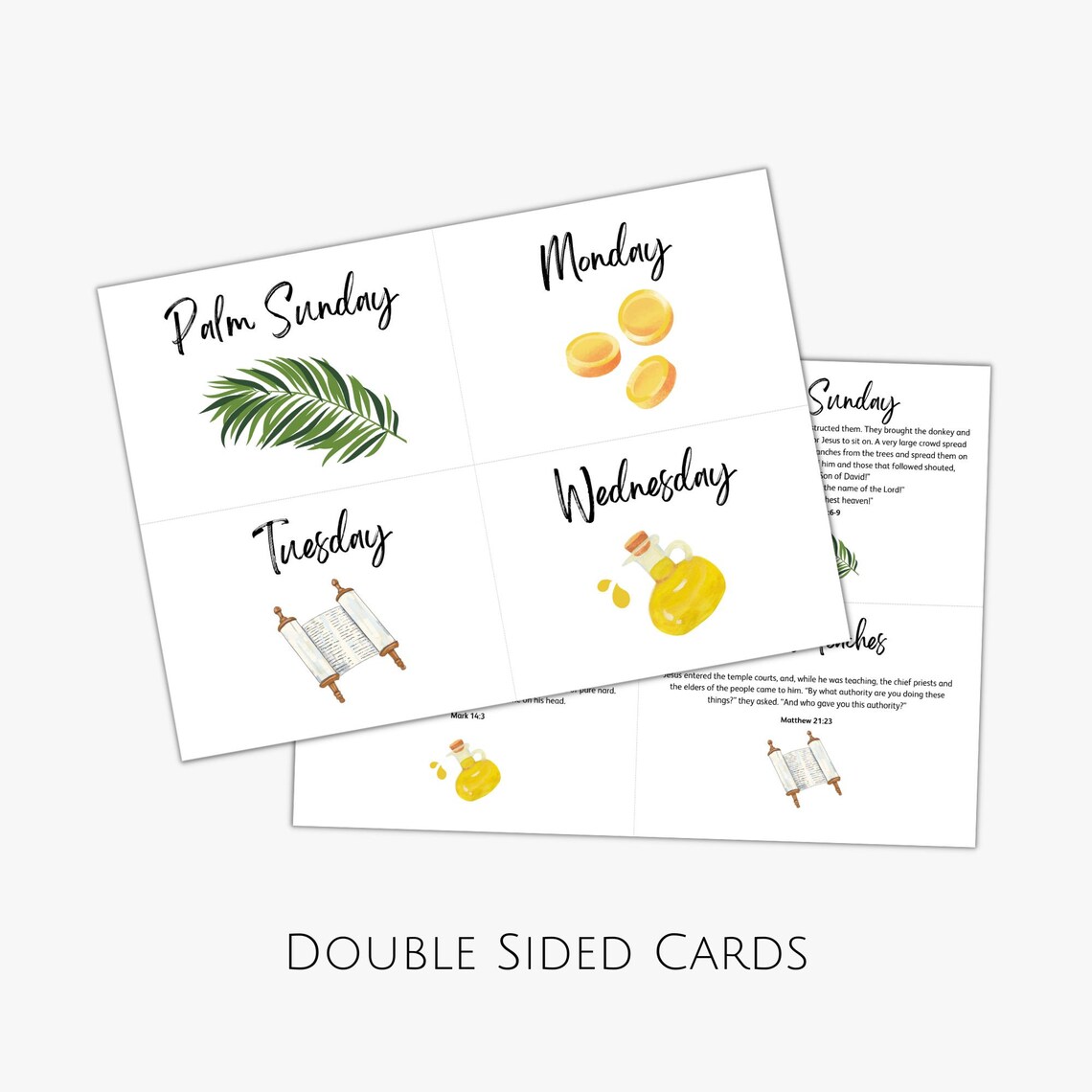 Easter Countdown Printable Easter Story Cards Easter Advent Jesus ...