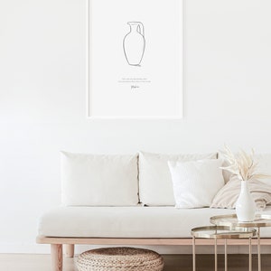 Printable Christian Line Art, Alabaster Jar, Bible Verse, Black and ...