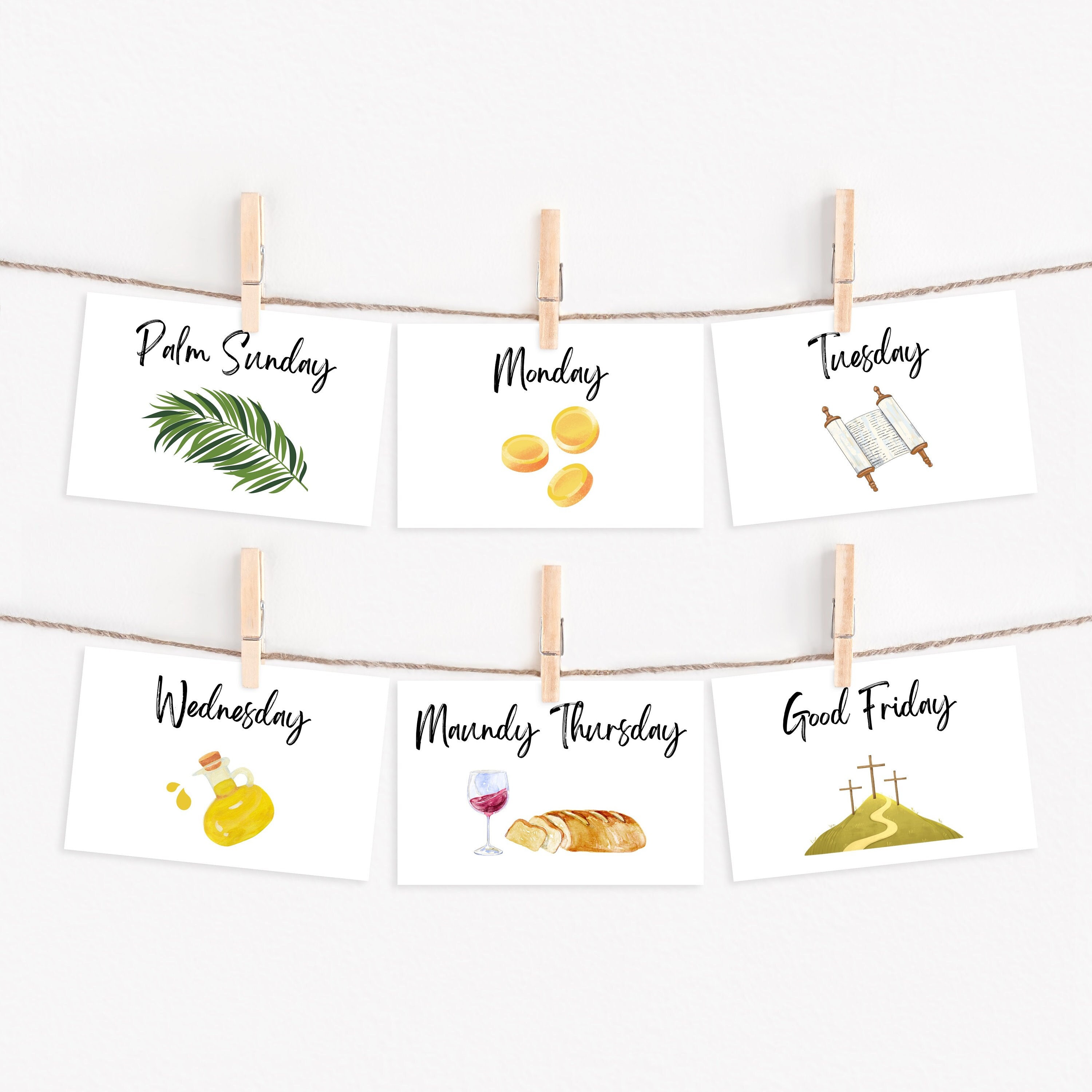 Easter Countdown Printable Easter Story Cards Easter Advent Jesus ...