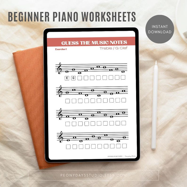 Beginner Music Theory Worksheets | Piano, Notes, Rhythm (PDF Download ...