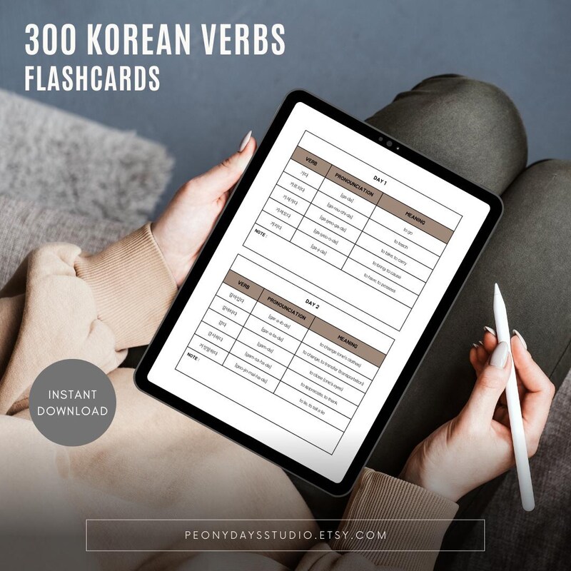 Korean Flashcards - Etsy