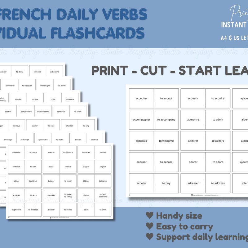 France Flashcards - Etsy