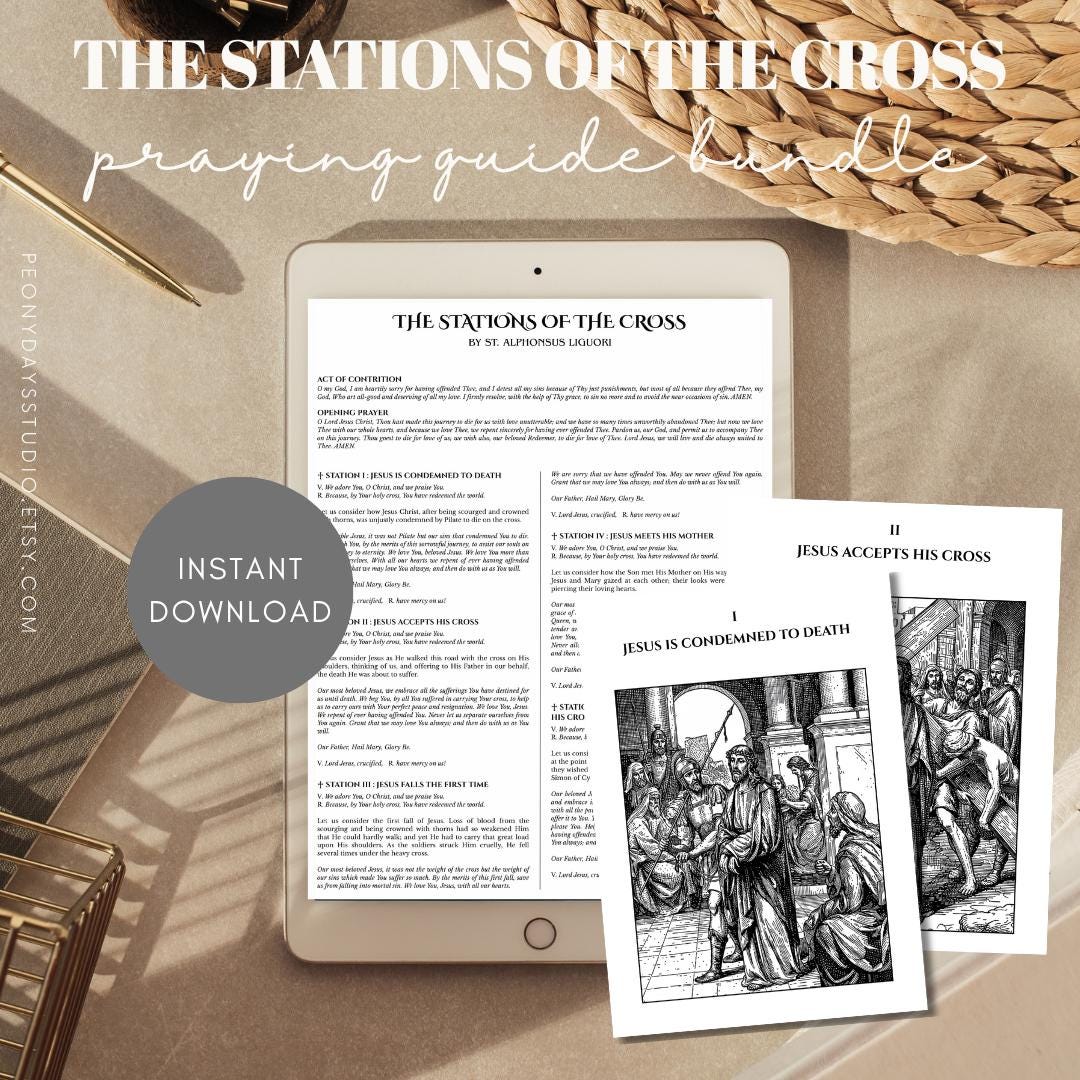 Stations of the Cross Bundle Printable PDF | Catholic Prayer Guide ...