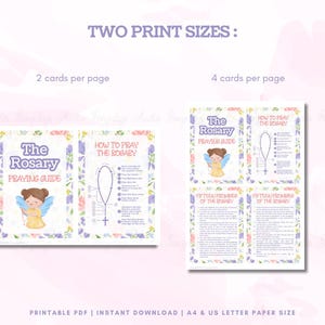Rosary Prayer Guide Cards for Girls | Catholic Printable (PDF Download ...
