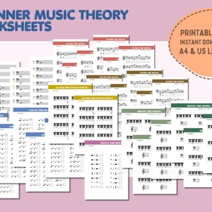 PRINTABLE PDF Beginner Adults Kids Music Piano Theory Learning Practice ...