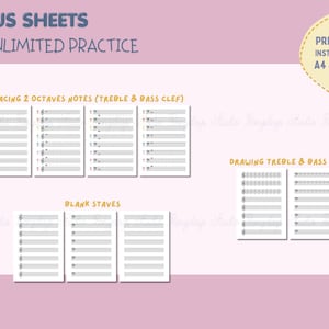 Piano Music Note Flashcards | Beginner 2 Octaves + Bonus Sheets ...