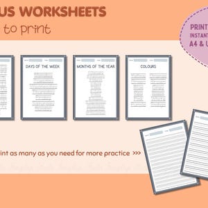 PRINTABLE PDF 1-100 Numbers ABC Alphabet Letter Tracing Handwriting ...