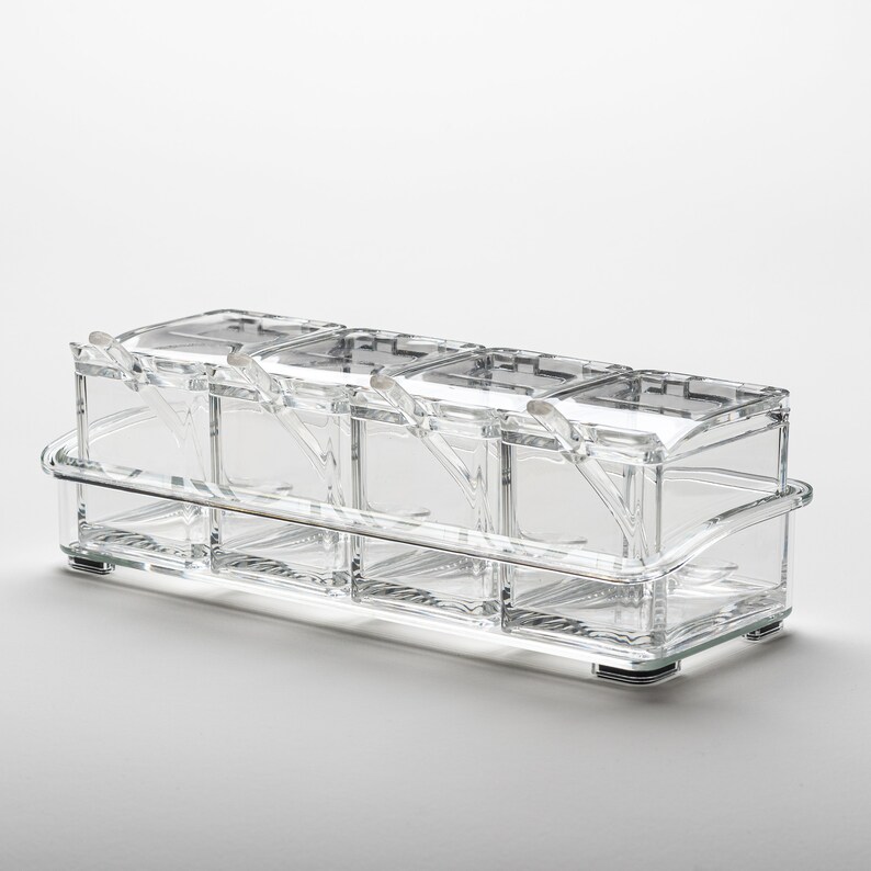 Masala, Spice Storage Container With Labels and 100g Spices in 4 ...