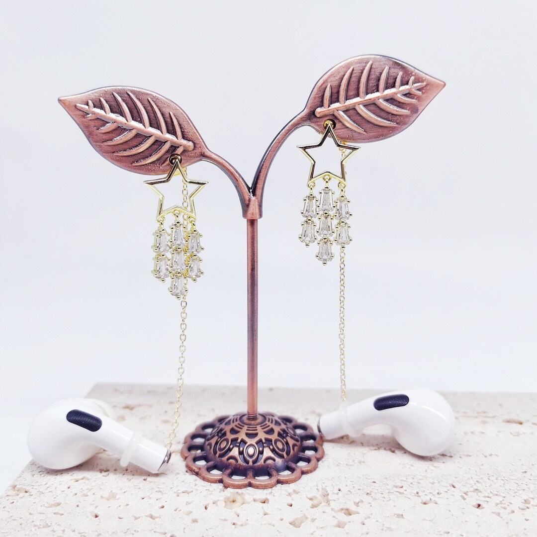 Gold-plated Airpods Anti Loss Earrings/star Tassel AirPod Anti Loss ...