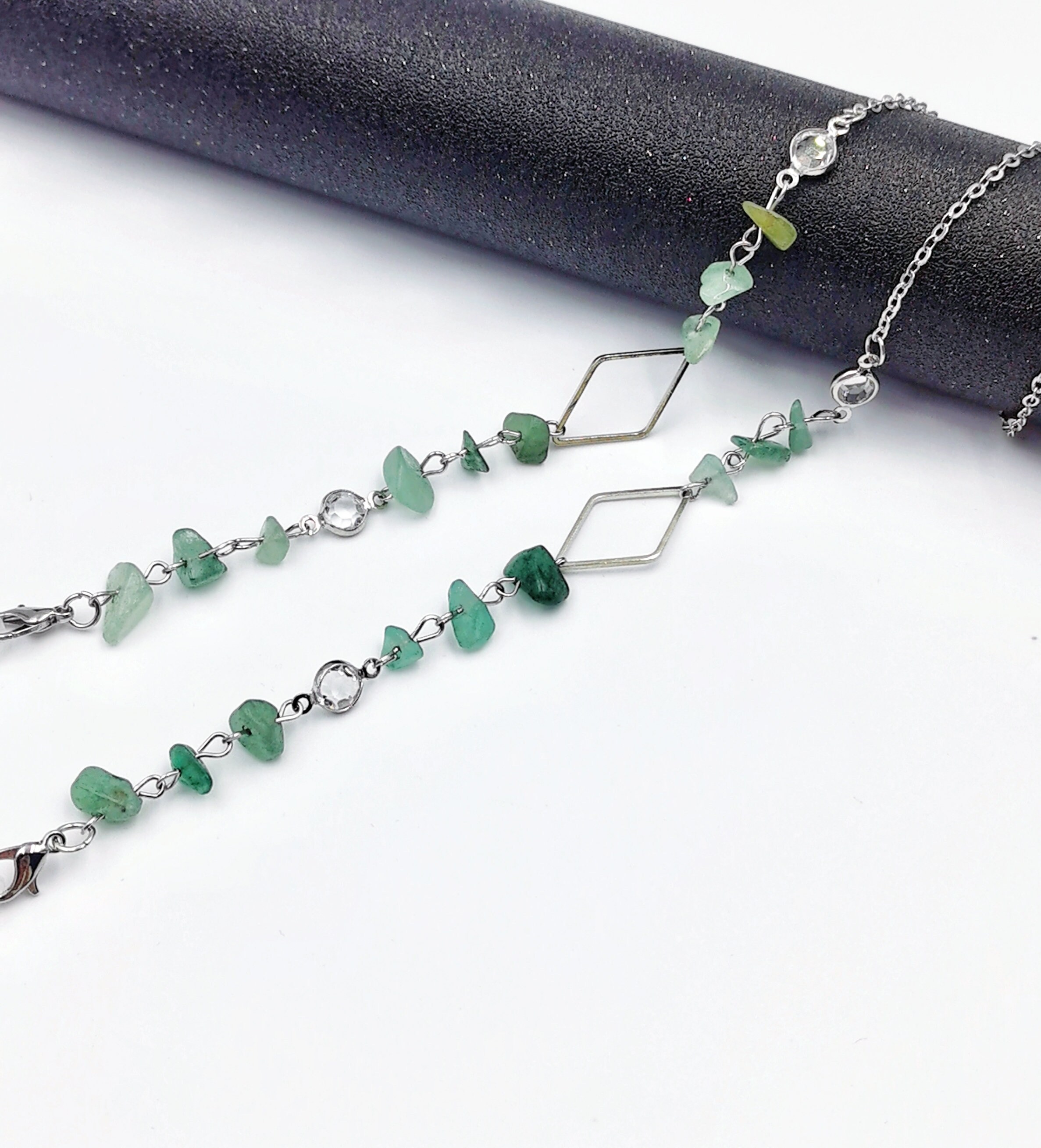 Turquoise Eyeglass Chain: Geometric Silver Sunglasses Chain - Etsy