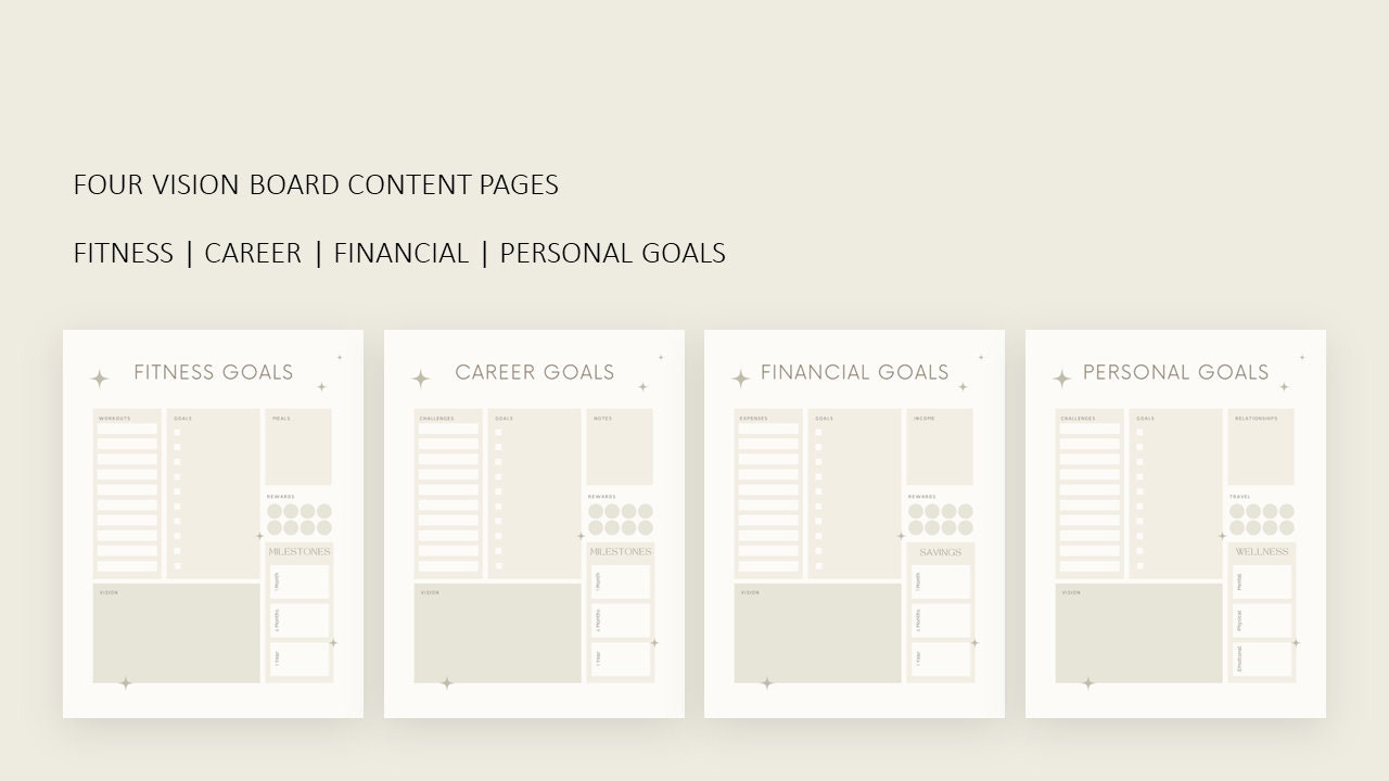 2024 Vision Board Printable Template - Etsy