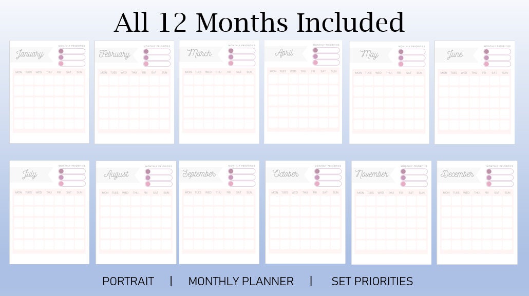 Printable Calendar - Etsy