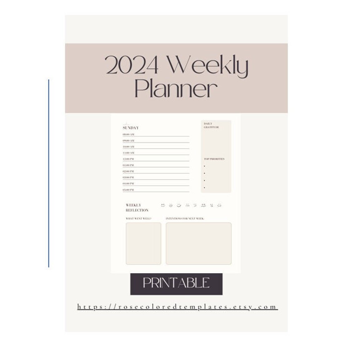 Printable Weekly Planner Pages | Digital Download - Etsy
