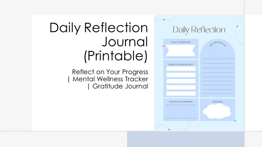 Daily Reflection Journal Download Printable Reflection Pages - Etsy