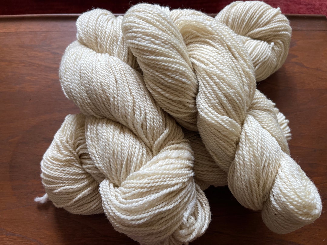 Natural White Cvm/border Leicester DK Weight Yarn (250 Yards) - Etsy
