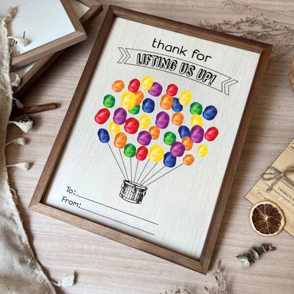 Teacher Appreciation Fingerprint Template - Etsy