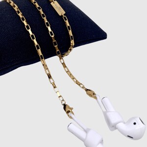 2-in-1 Chain: Airpods Chain + Glasses Chain - Stainless Steel Gold ...
