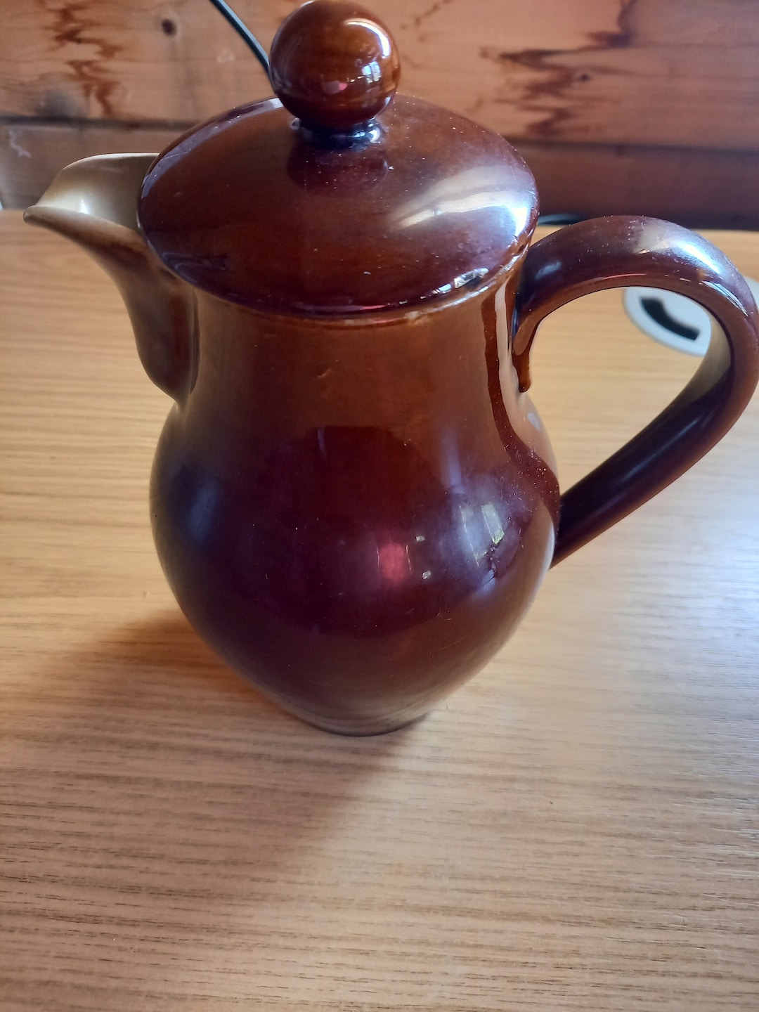 Early Vintage Bourne Pottery, Denby Stoneware Coffee Pot, Brown Glaze 1 ...