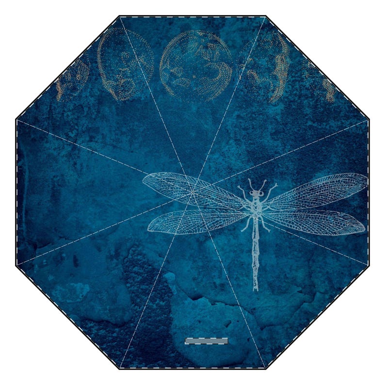 Dragonfly Umbrella, Foldable Compact Travel Umbrella, Blue Insect ...