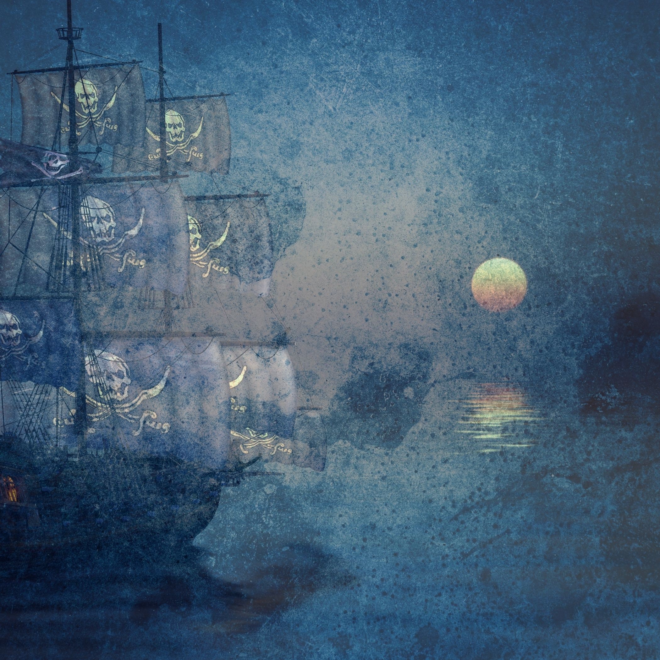 Ghost Ships Digital Paper Collection for Travel Journal, Scrapbook ...