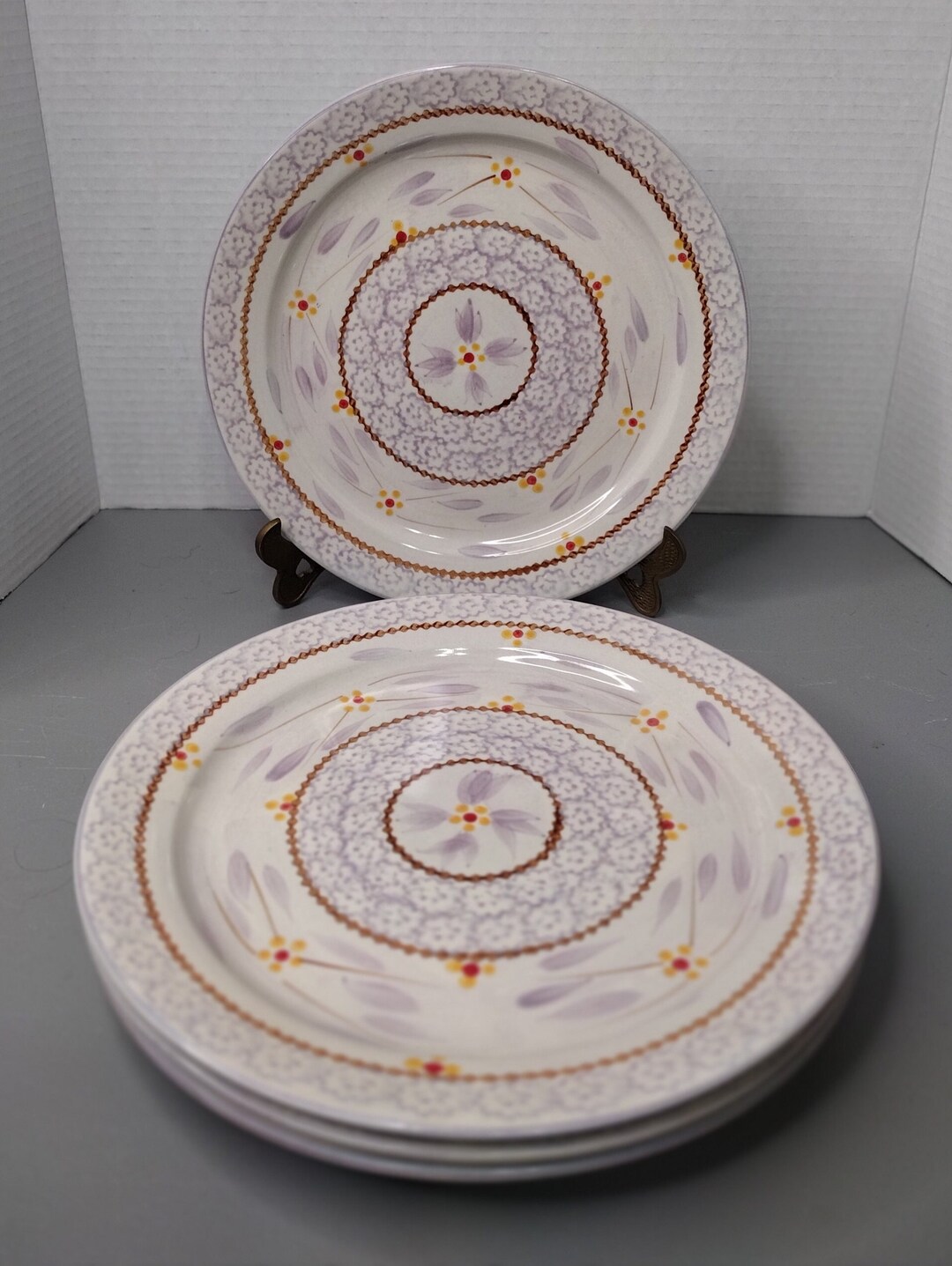 Temp-tations Old World Pastel Purple Dinner Plates 10.5 Set of 4 by ...
