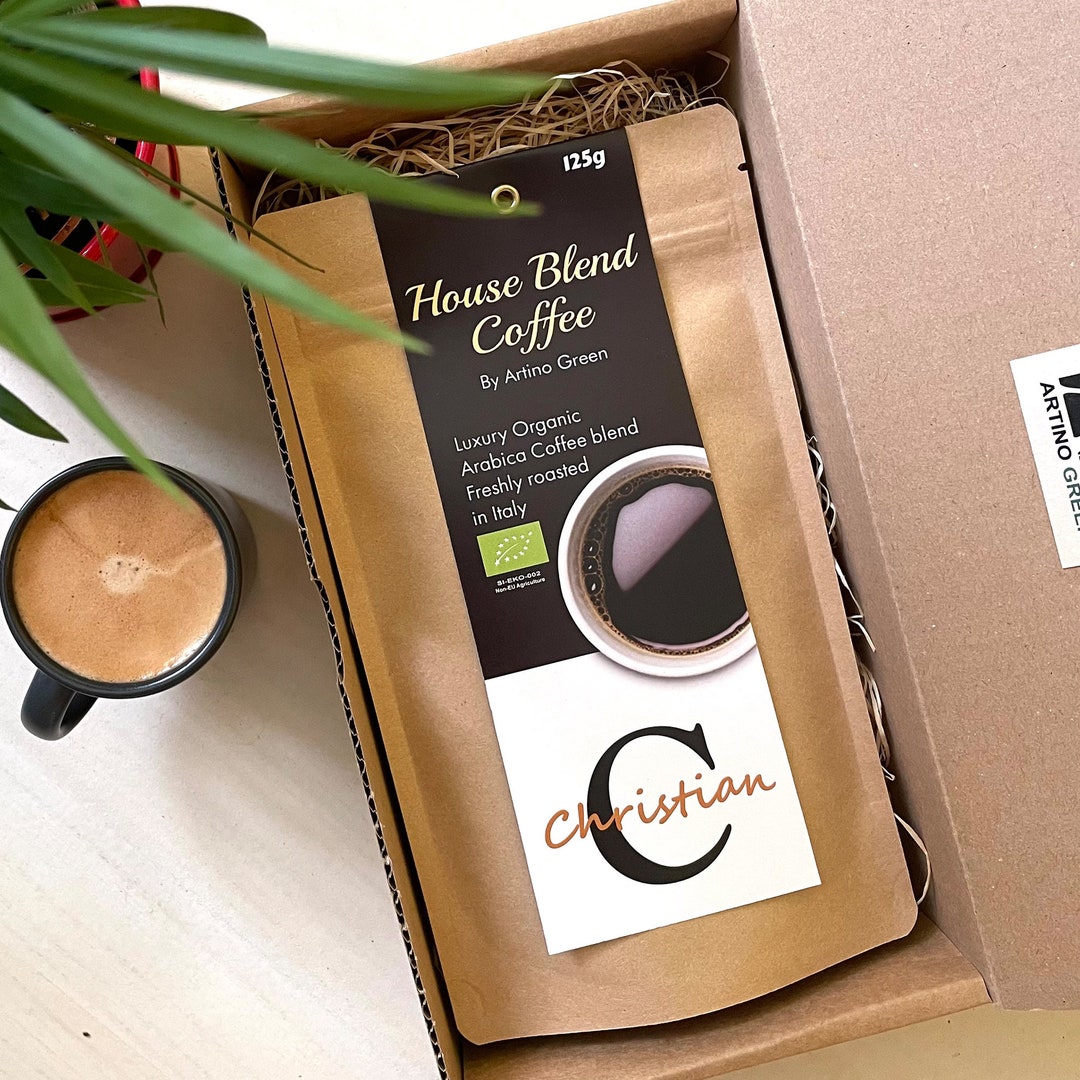 Personalized Organic Coffee Lovers Gift Box House Blend - Etsy