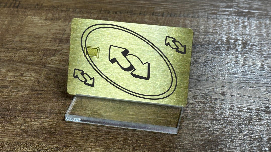 Uno Reverse Gold Card Metal Credit Card Swap, Chip and Magnetic Strip ...