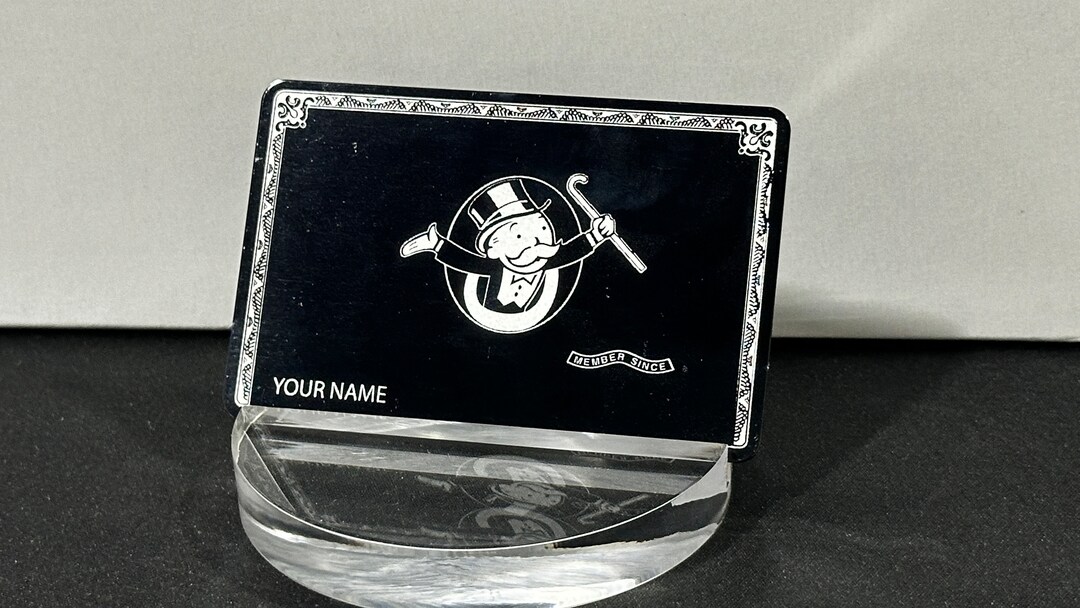 Monopoly Man Black Card Metal Credit Card Swap, Chip and Magnetic Strip ...