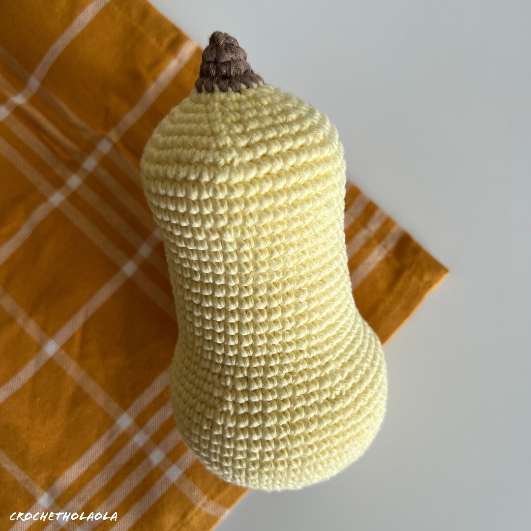 Crochet Butternut Squash Pretend Play Crochet Food - Etsy