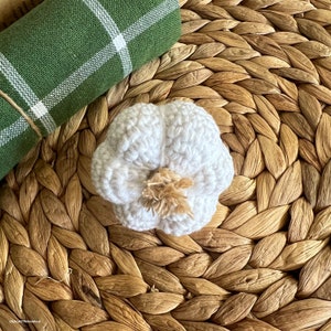 Crochet Garlic for Kids Kitchen and Playroom. Handmade Cotton Pretend ...