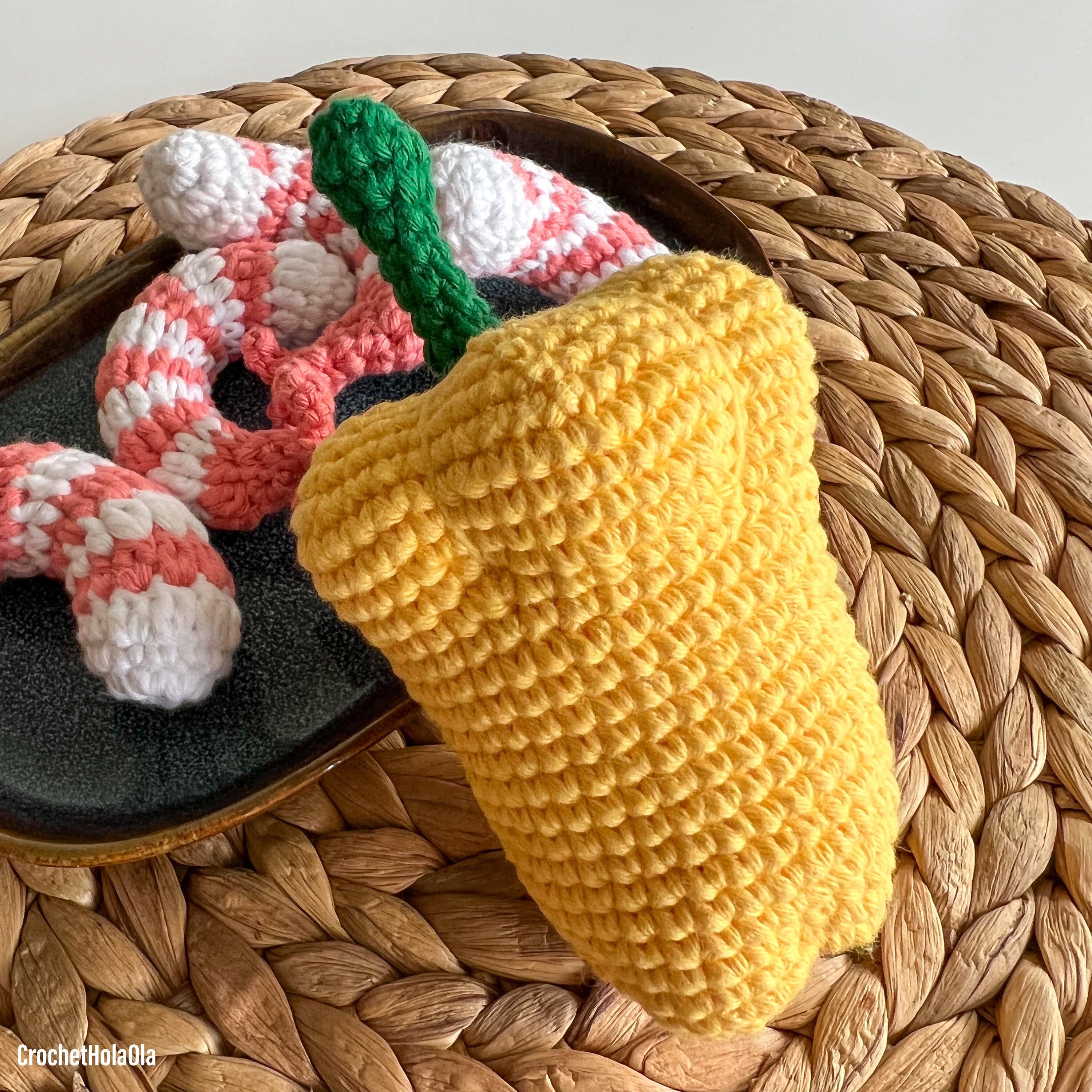 Crochet Yellow Pepper for Montessori Activities. Handmade - Etsy