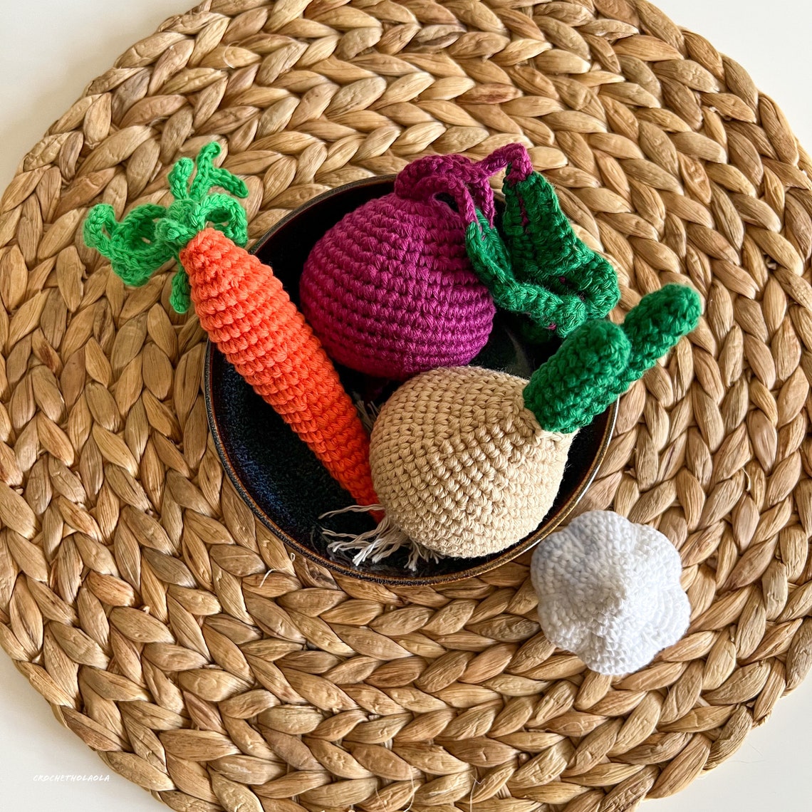 Crochet Garlic for Kids Kitchen and Playroom. Handmade Cotton - Etsy