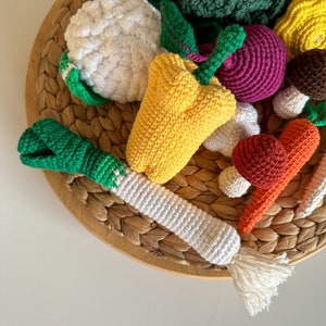 Crochet Yellow Pepper for Montessori Activities. Handmade Cotton ...