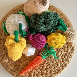 Crochet Yellow Pepper for Montessori Activities. Handmade Cotton ...
