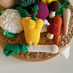 Crochet Yellow Pepper for Montessori Activities. Handmade Cotton ...