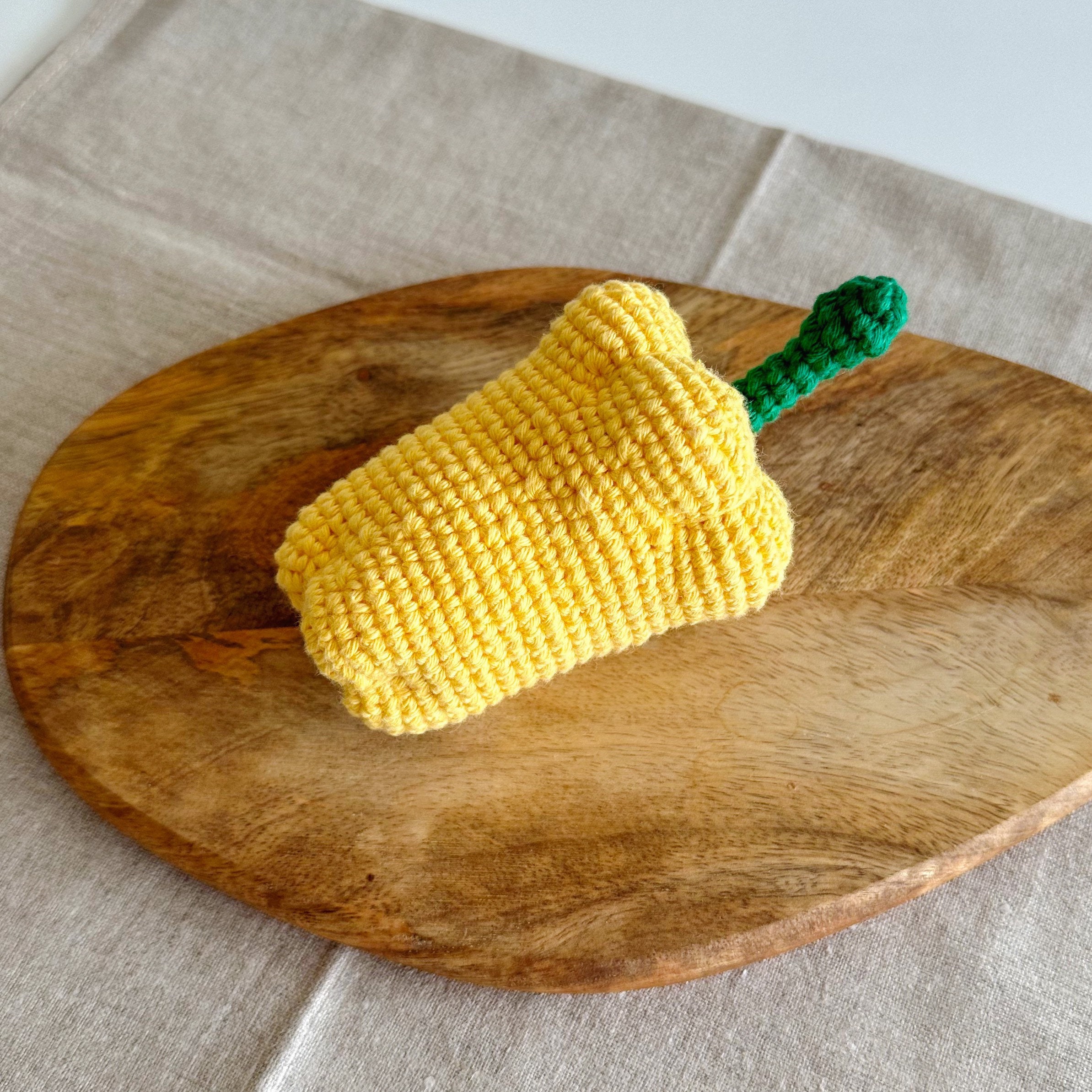 Crochet Yellow Pepper for Montessori Activities. Handmade - Etsy