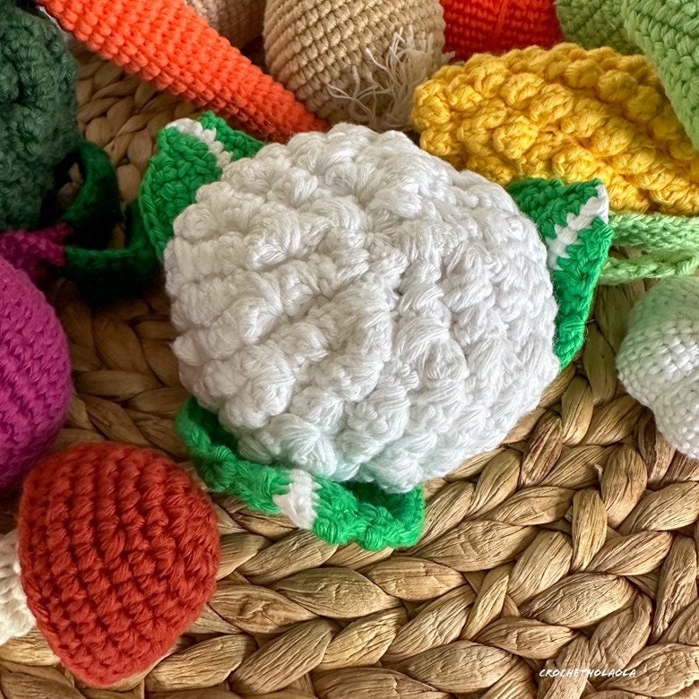 Crochet Cauliflower Pretend Play Unique Birthday Gift - Etsy