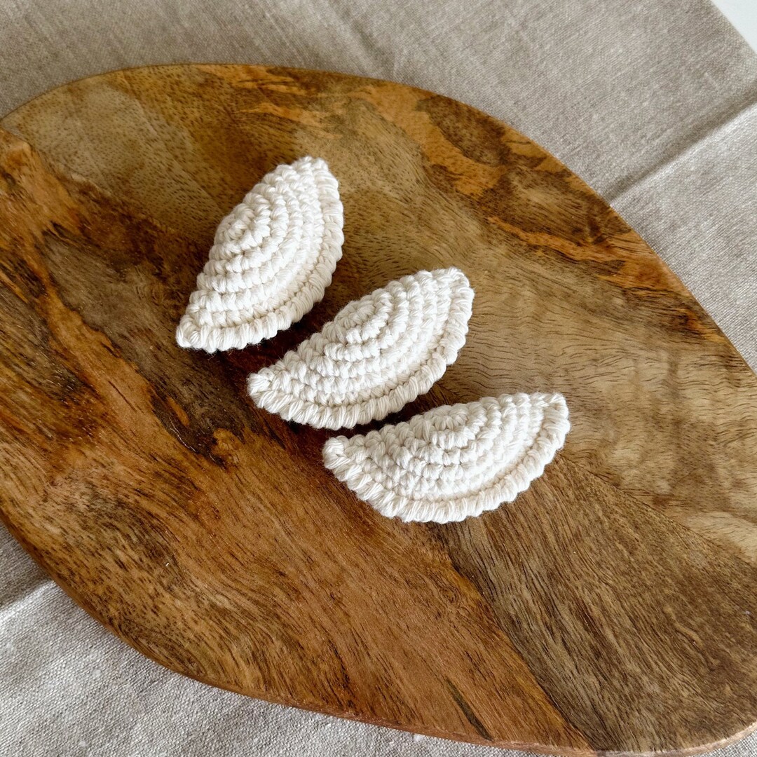 Crochet Dumplings for Children’s Kitchen. Handmade Cotton Pretend Play ...
