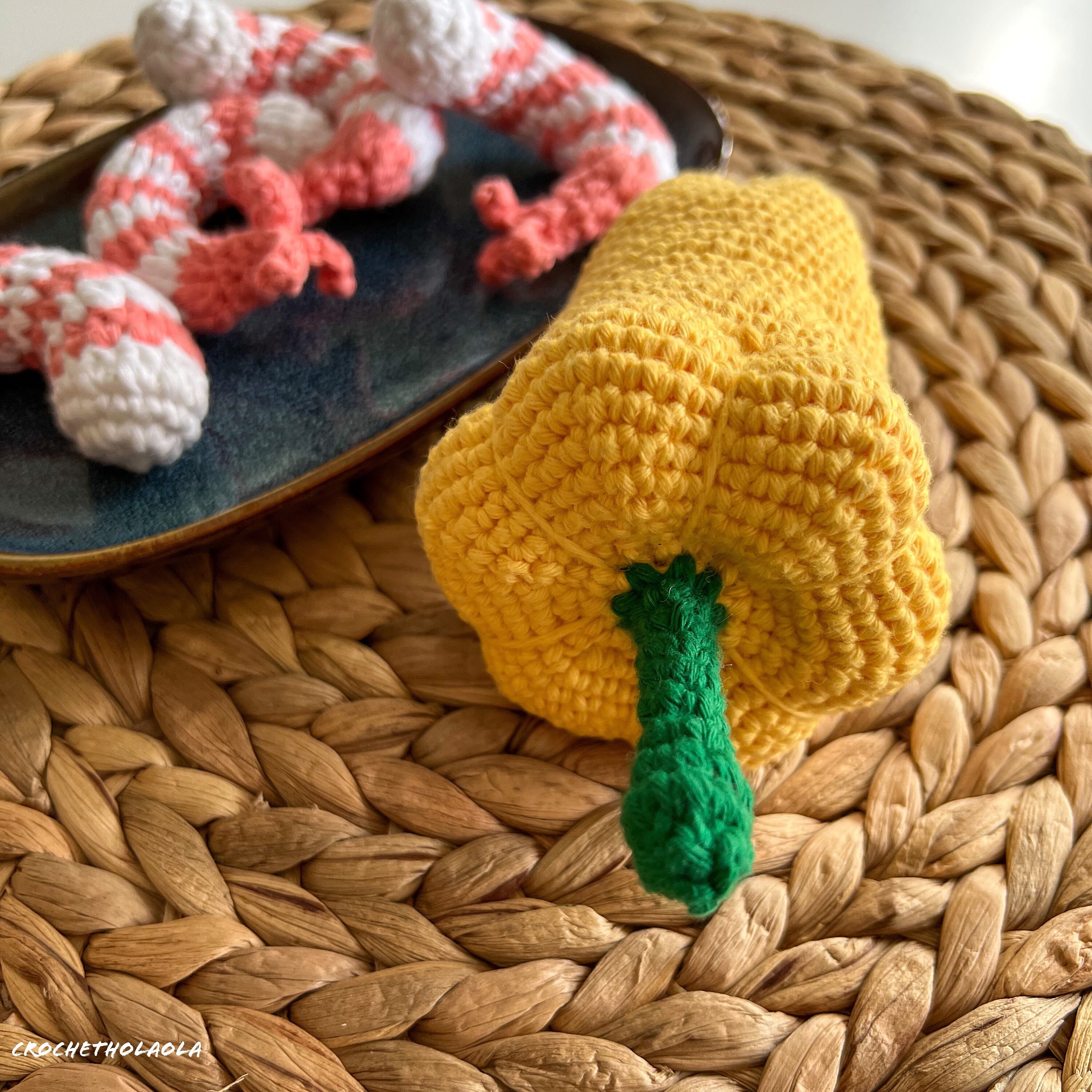 Crochet Yellow Pepper for Montessori Activities. Handmade - Etsy