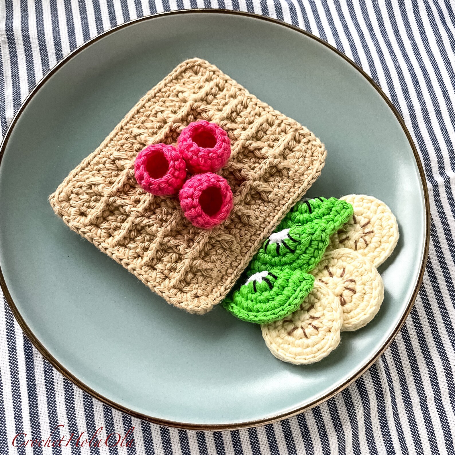 Crochet Waffle Pretend Play Handmade Toy Christmas Gift - Etsy