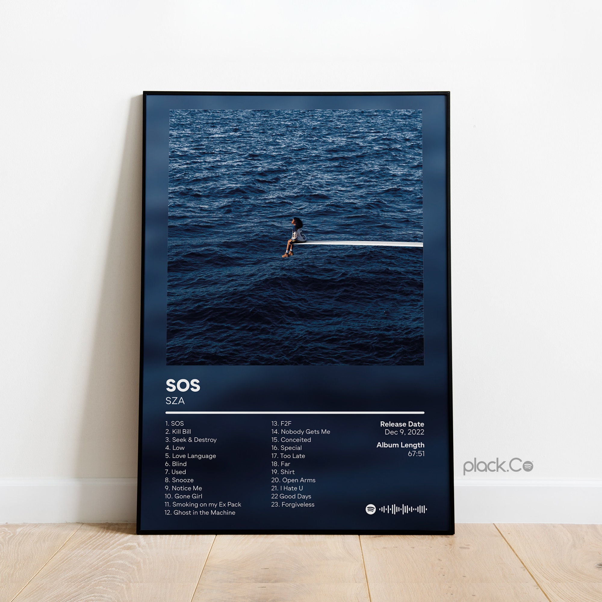 SZA - Sos - Custom Album Poster - Hip Hop Wall Art - Custom Album Cover ...