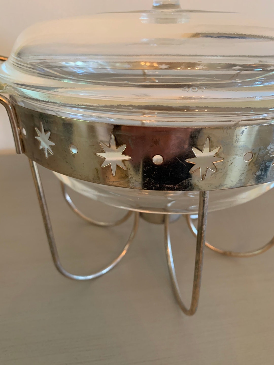 MCM Fire King Atomic Starburst Divided Warming Dish - Etsy