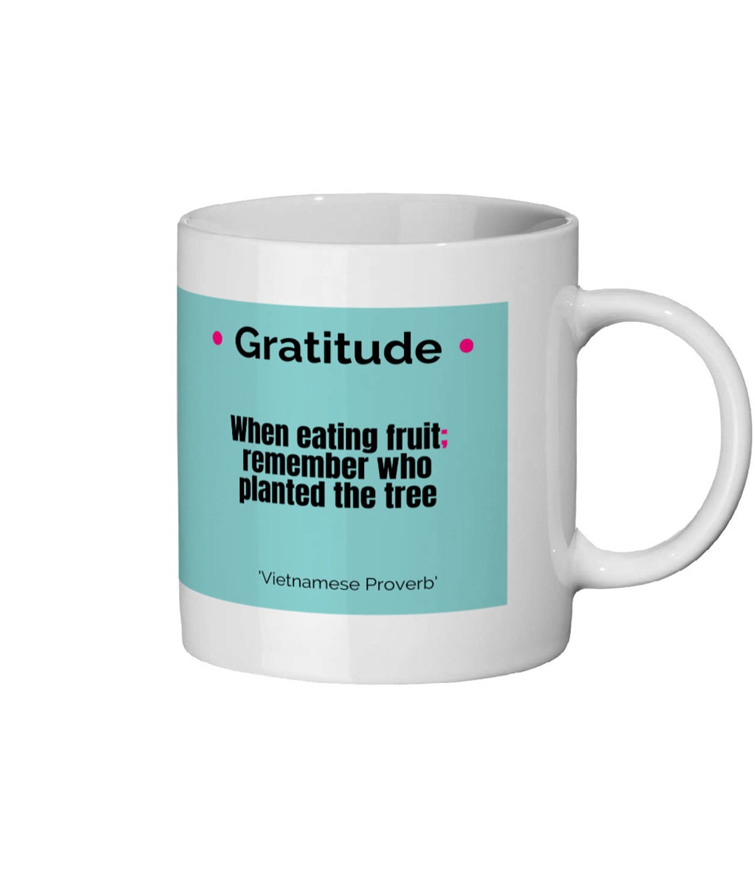 Gratitude Mug - Thankful Mug - Thankyou Mug - 'when Eating Fruit ...