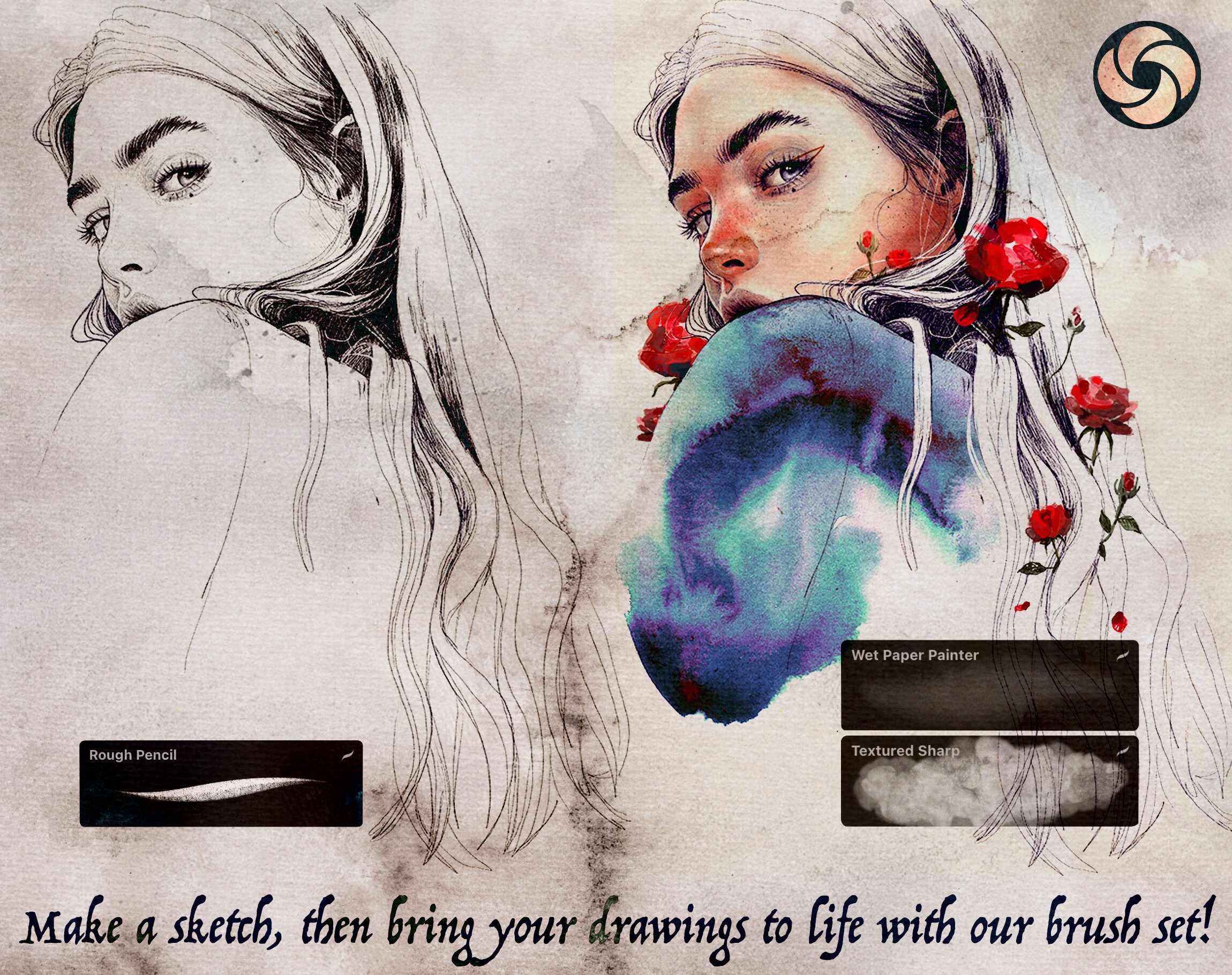 Watercolor and Sketching Brushes for Procreate Pencil - Etsy