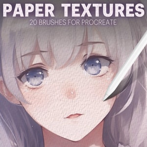 20 Seamless Paper Texture Brushes for Procreate, Paper Stamps for Procreate, Digital Paper ...